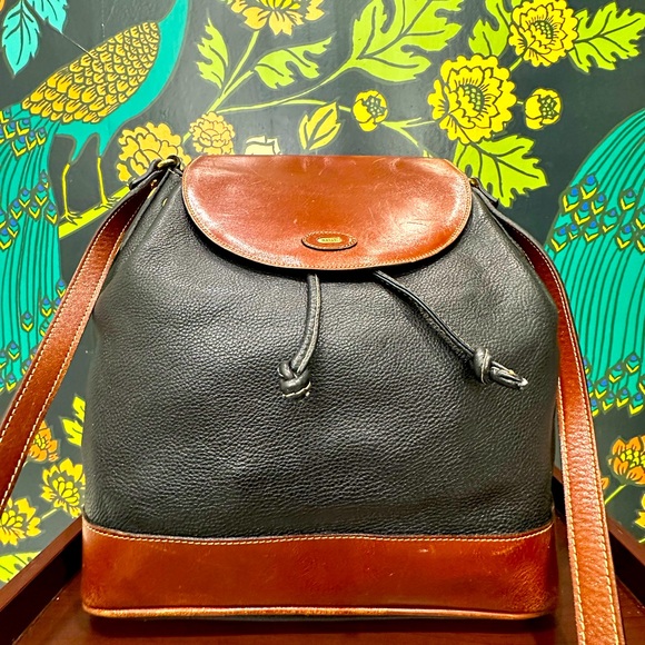 Bally | Bags | Bally Vintage Black Brown Leather Drawstring Bucket Bag ...